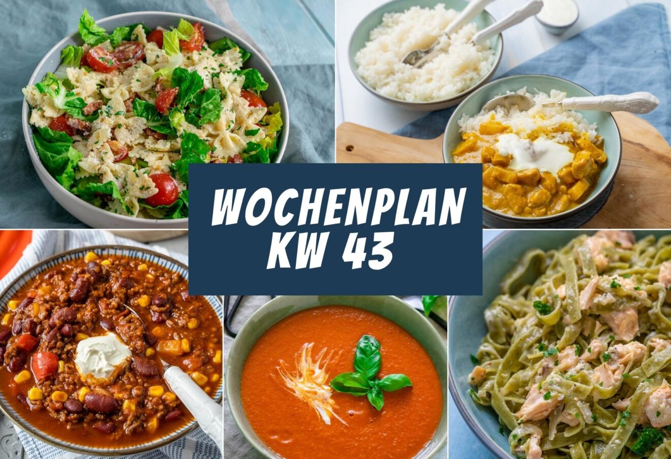 Wochenplan KW 43 - unsere Essensplanung für die ganze Woche - Einfach ...