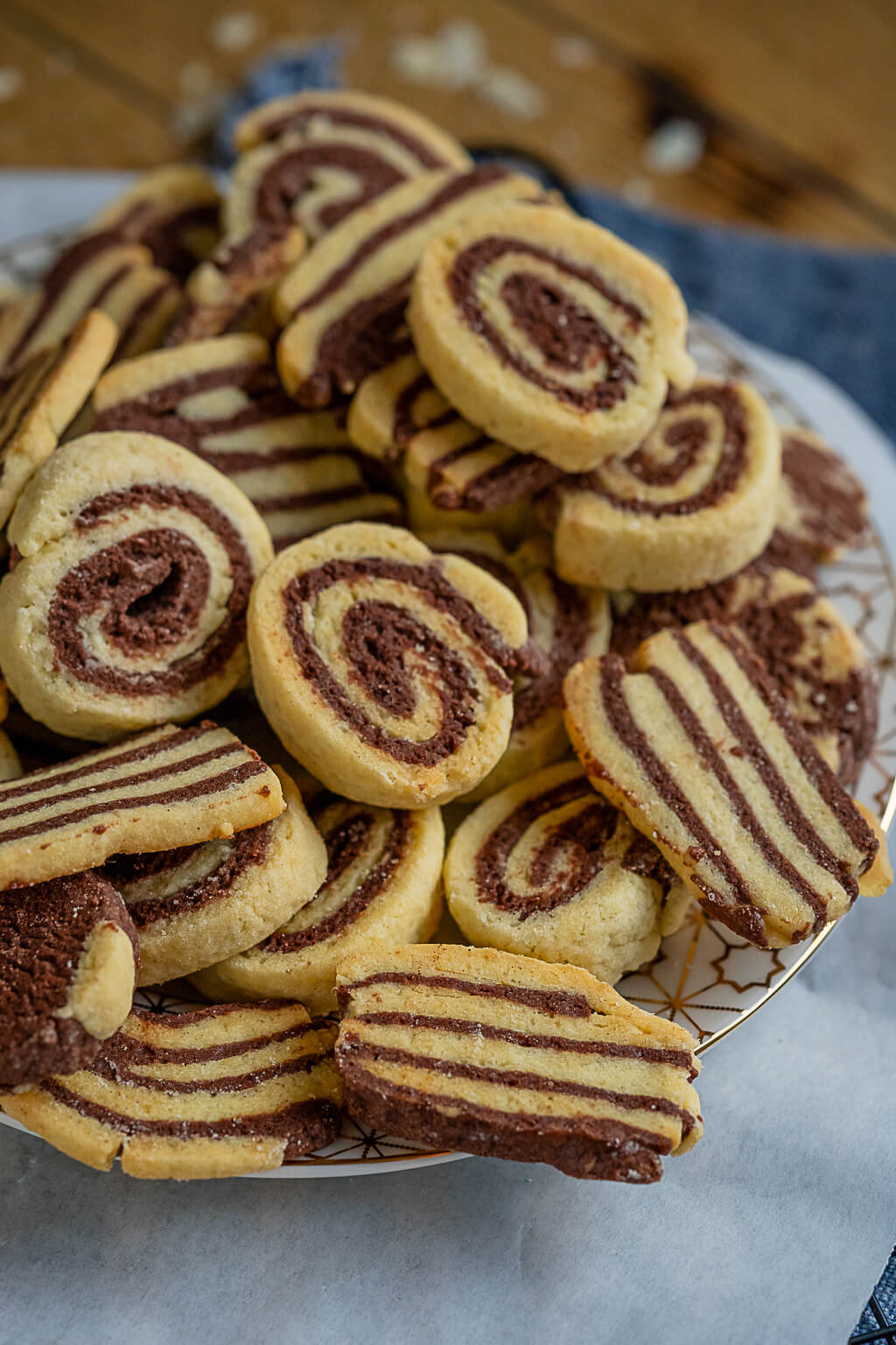 Beste Schoko Plätzchen für Weihnachten - Crinkle Cookies