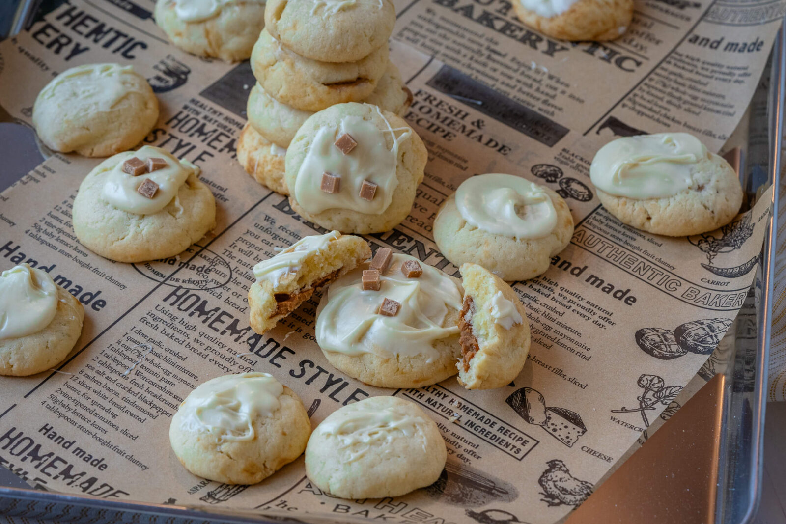 Karamell Plätzchen - einfaches Rezept mit Spekulatius-Creme
