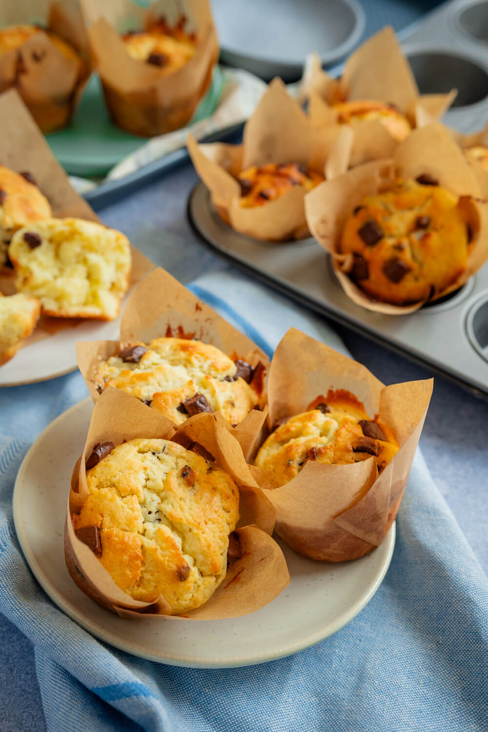 Quarkmuffins mit Schokostückchen – einfaches Muffin-Rezept